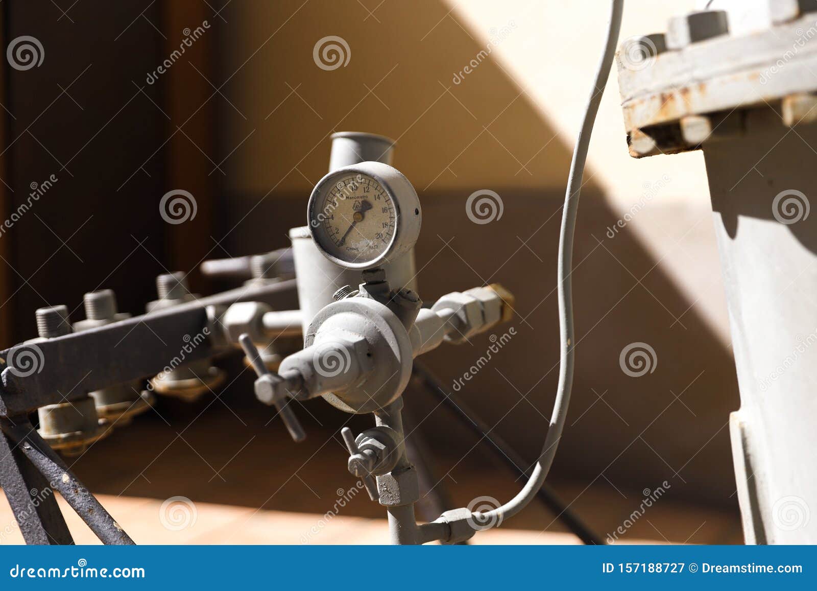 Retro Pressure Machine from the Industrial Age Stock Image - Image of ...