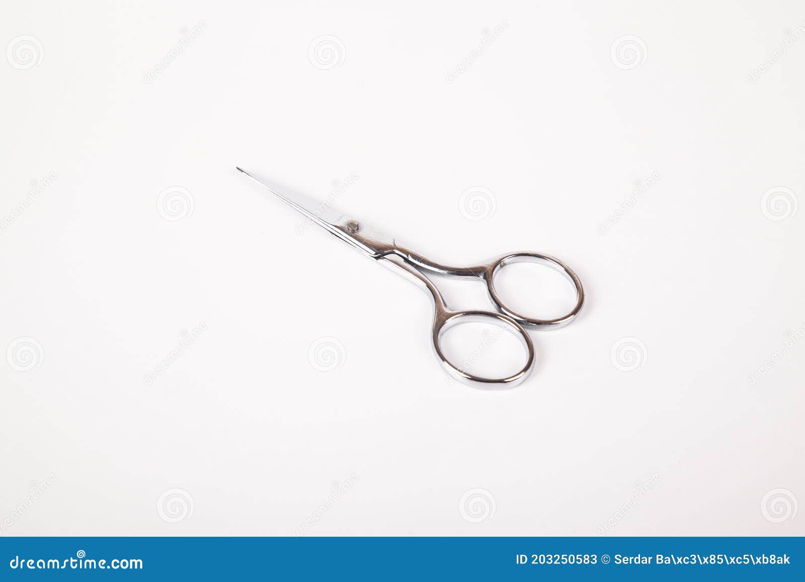 Retro Professional Small Tailor Scissors, Isolated on White Background ...