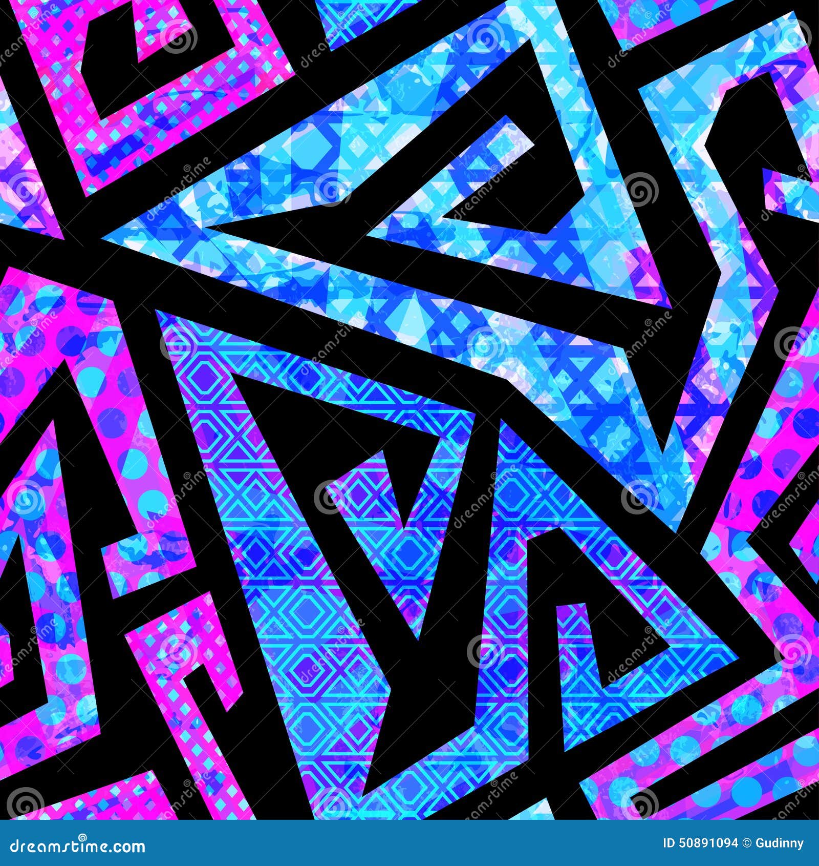 Retro Purple Seamless Pattern Stock Vector - Illustration of decor ...