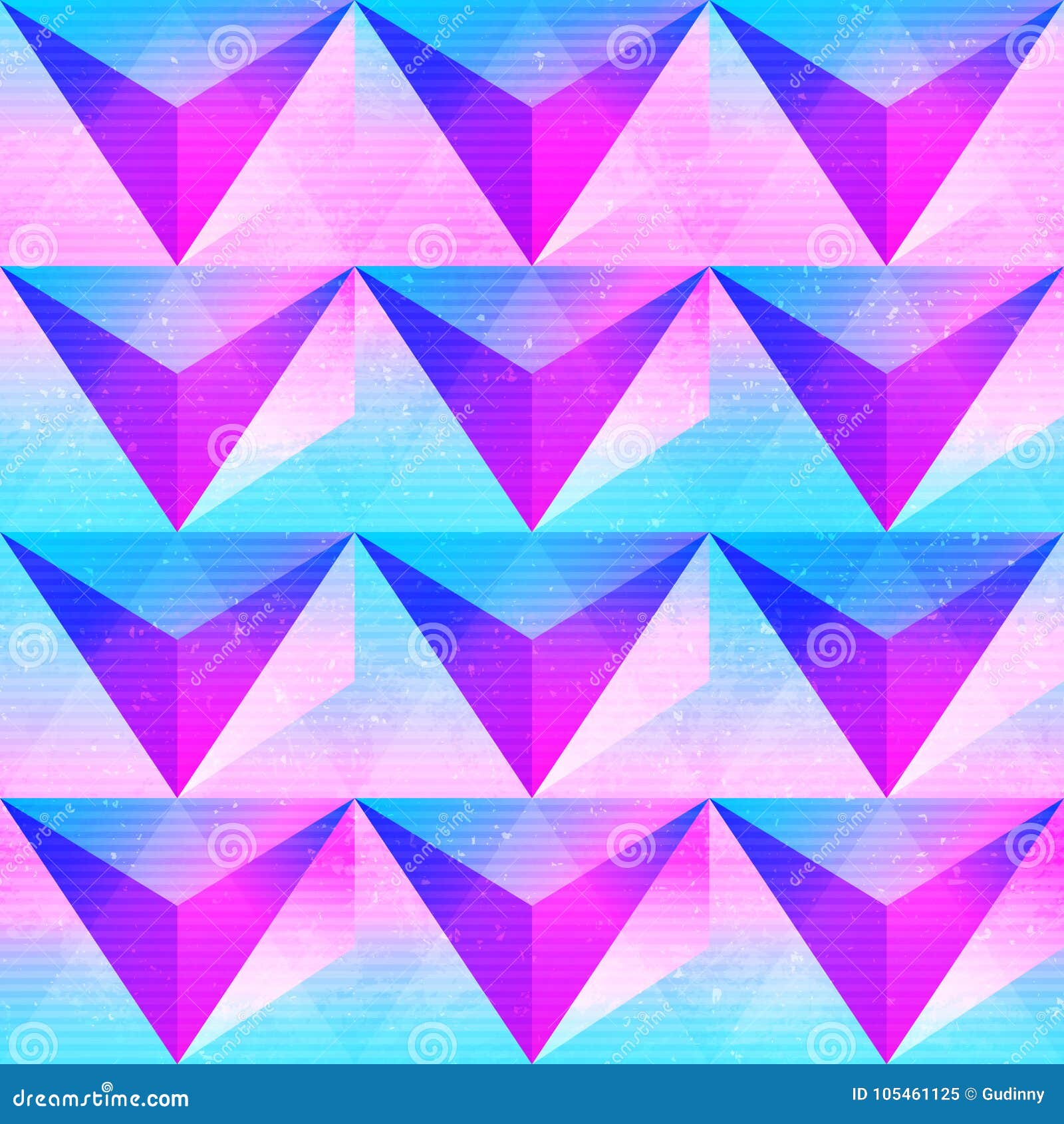 Retro Purple Triangle Seamless Pattern Stock Vector - Illustration of ...