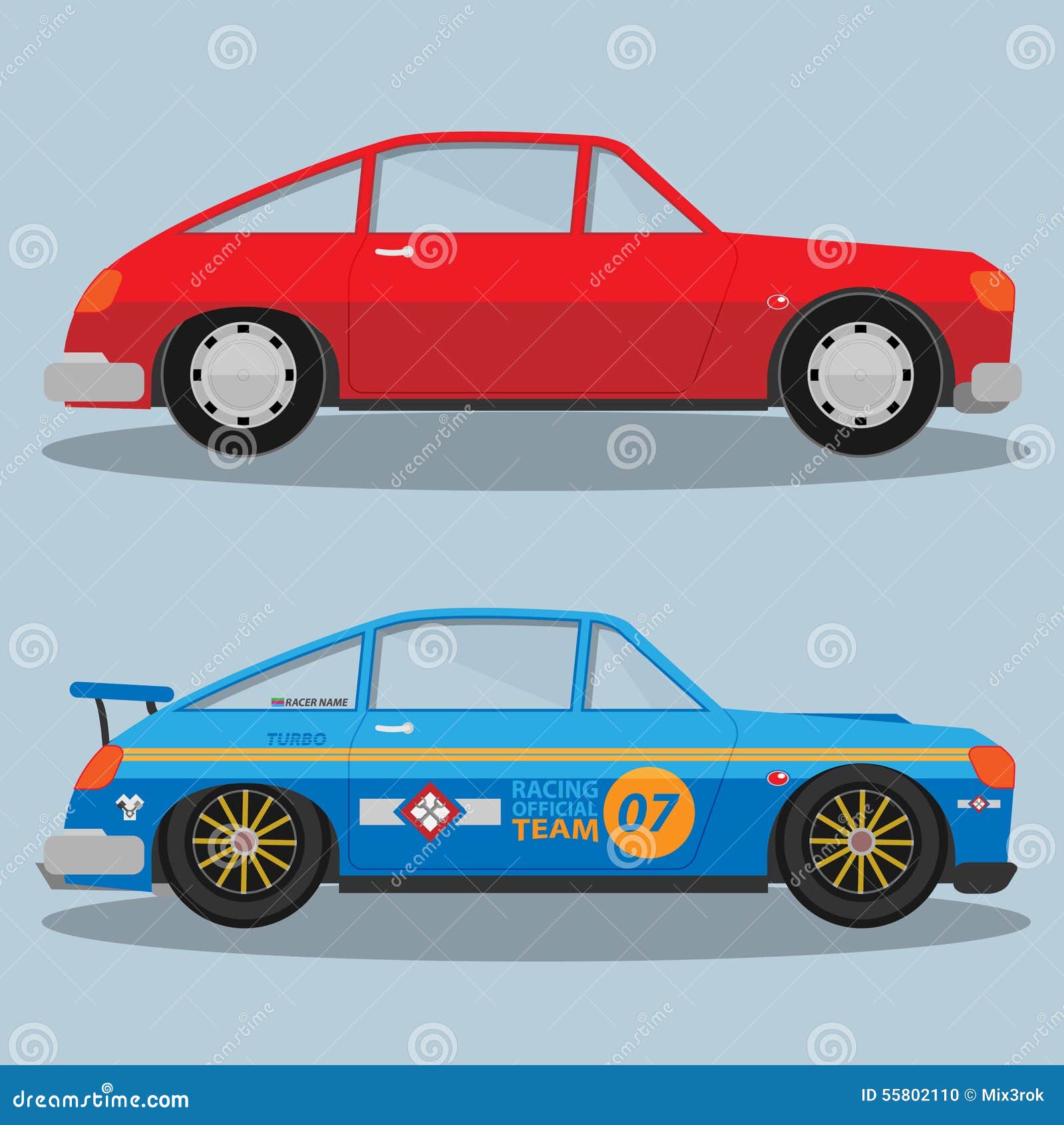 Retro Racing Car Vector. Eps 10 Stock Vector - Illustration of drive ...