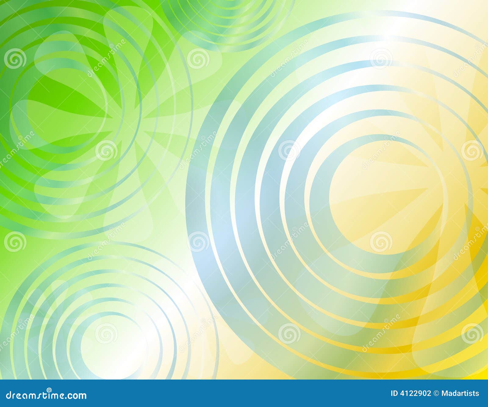 Retro Radial Circles Flowers Background 2 Stock Illustration ...