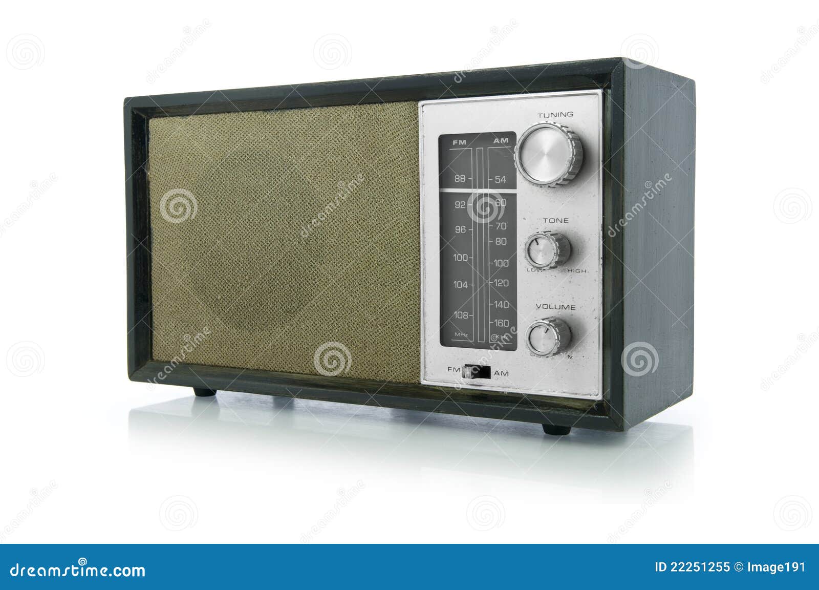 Retro Radio (Clip path) stock image. Image of classic - 22251255