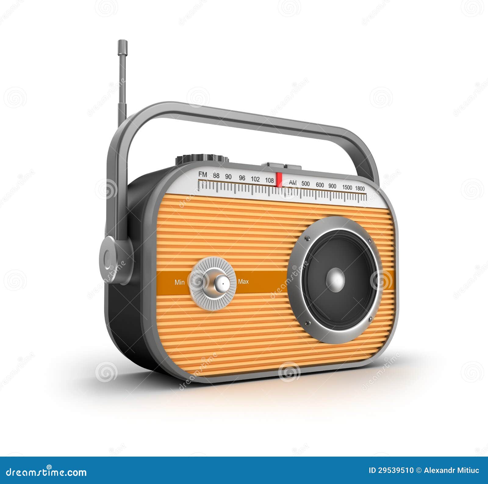 Retro radio concept. stock illustration. Illustration of metal - 29539510