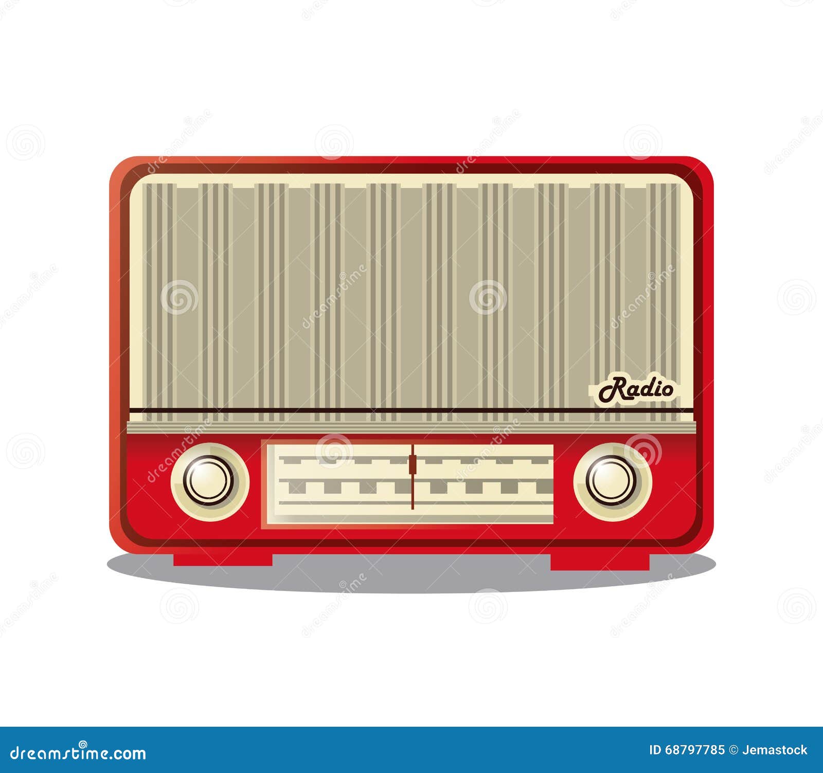 Retro Radio Design, Vector Illustration Stock Vector - Illustration of ...