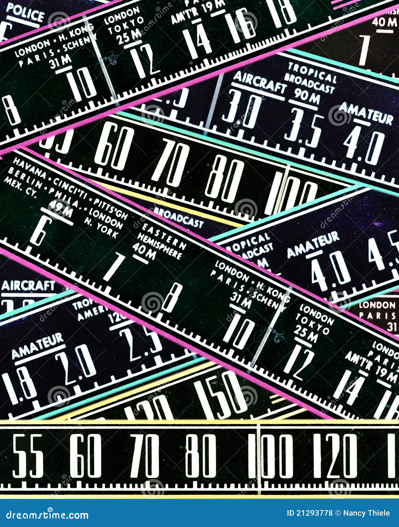 Retro Radio Dials Abstract Design Stock Photo - Image of drama ...