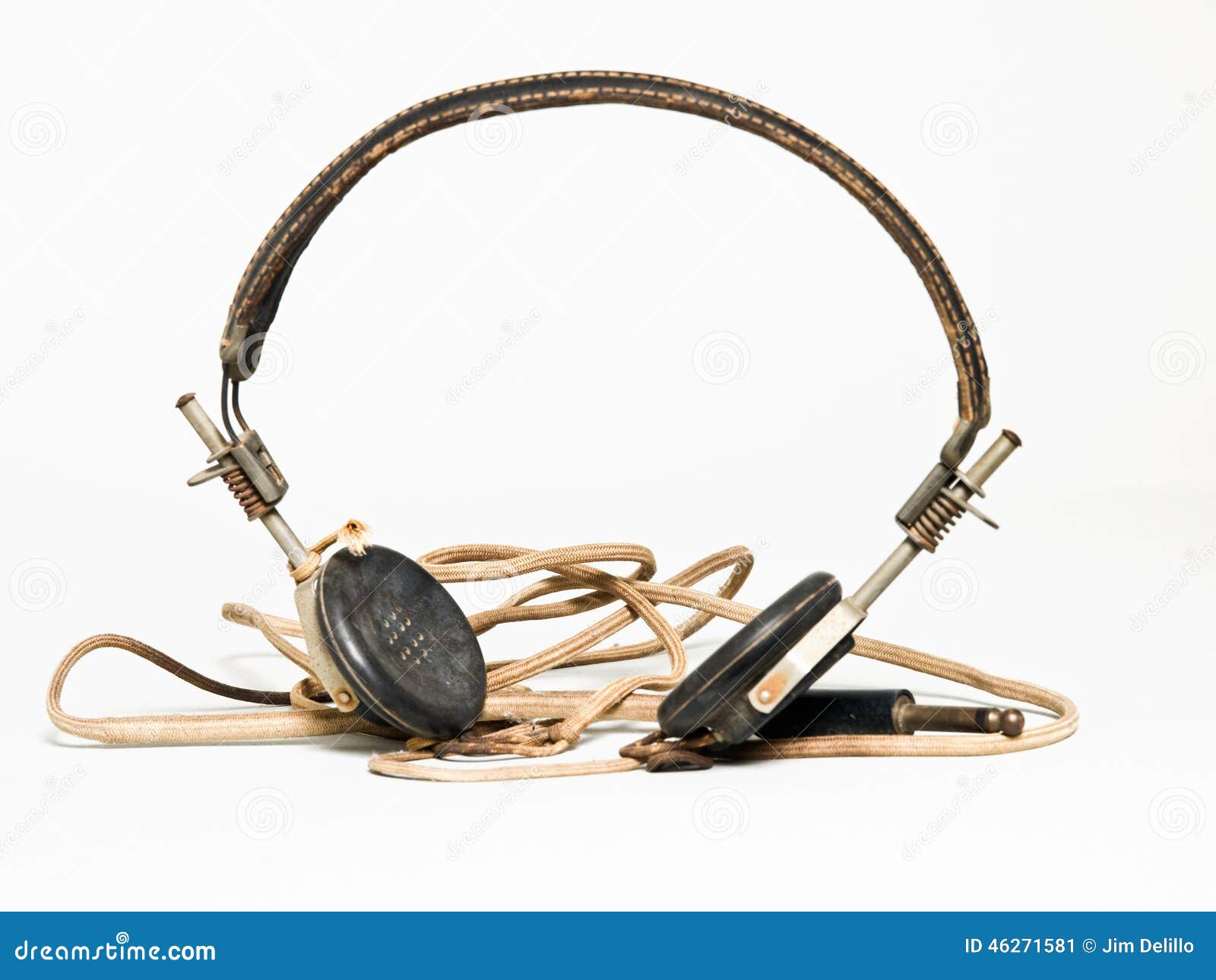 Retro Radio Headset stock image. Image of buttons, shortwave - 46271581