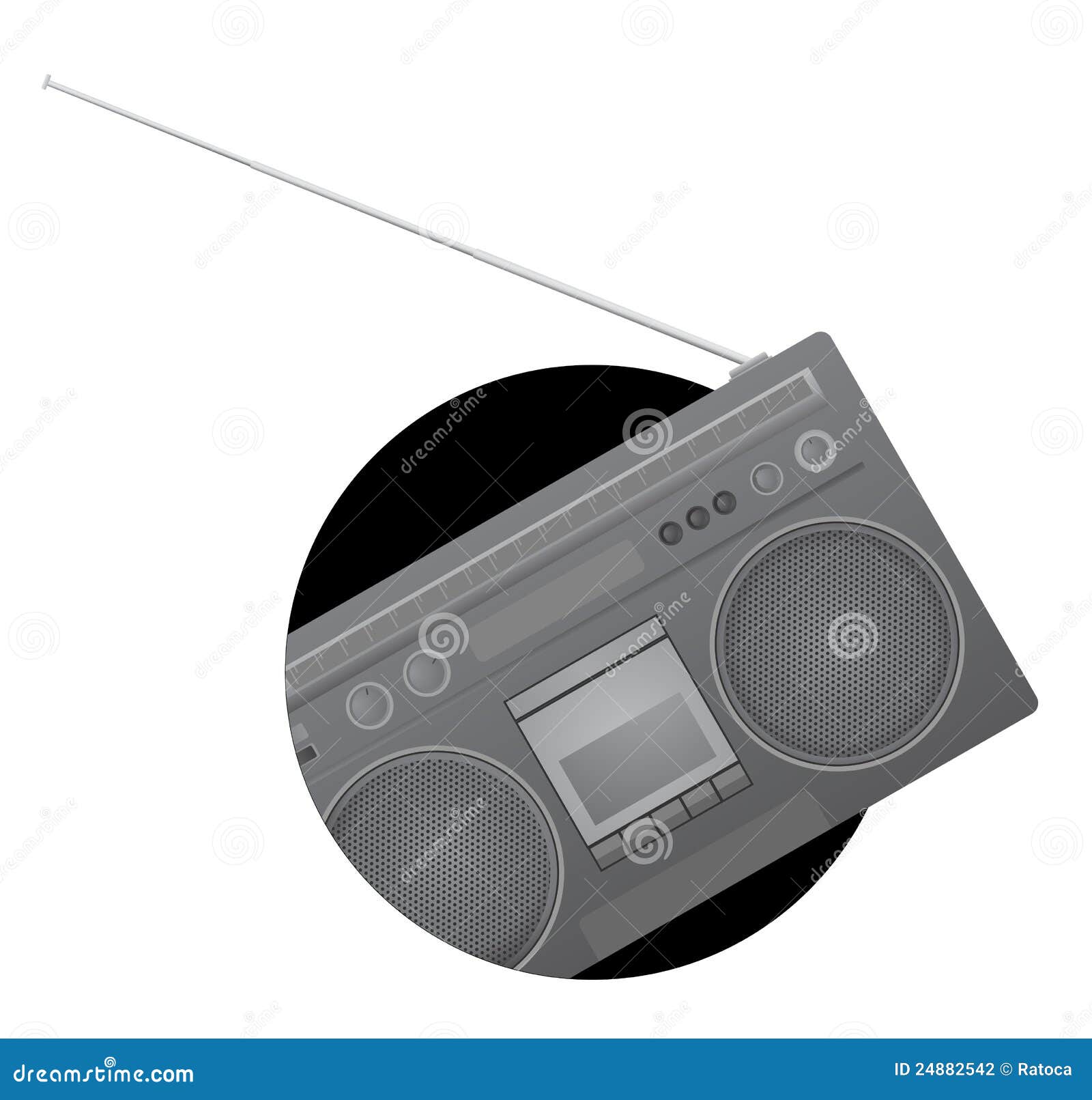 Retro radio icon stock vector. Illustration of wave, original - 24882542