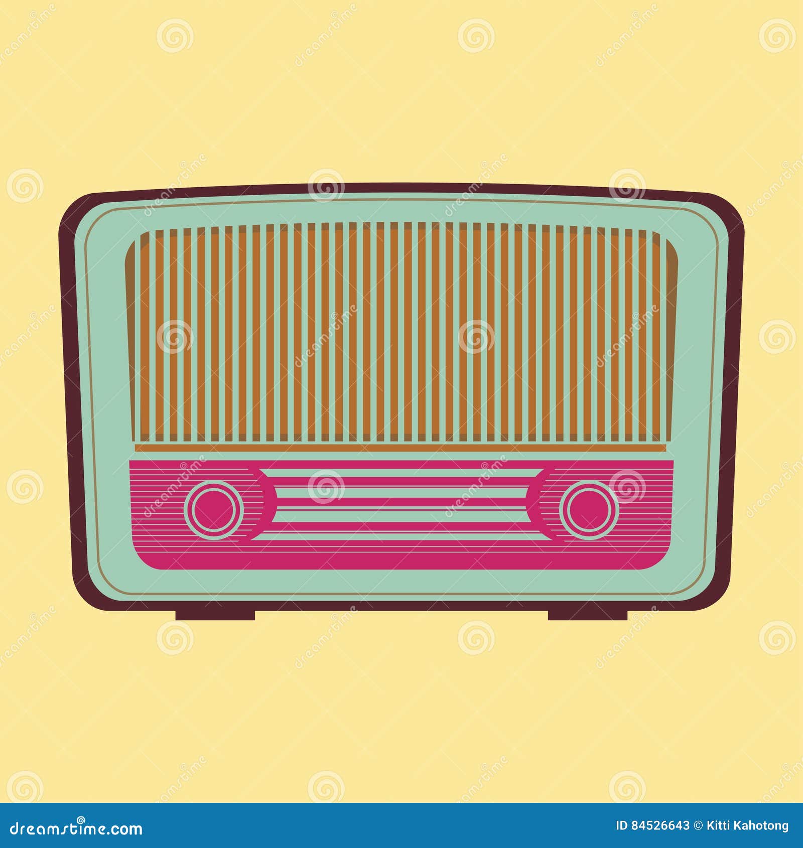 Retro Radio icon stock vector. Illustration of audio - 84526643