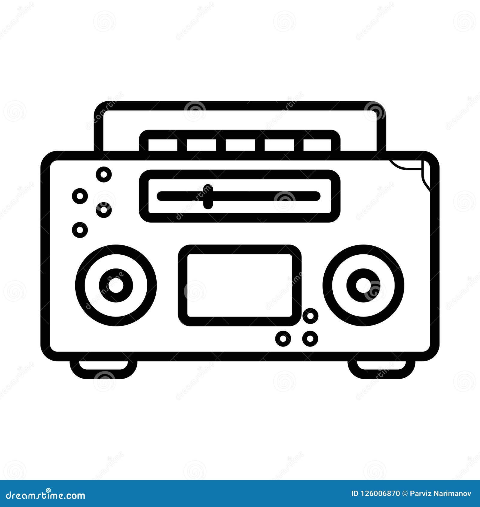 Retro radio icon stock vector. Illustration of audio - 126006870 Retro radio icon stock vector. Illustration of audio - 126006870