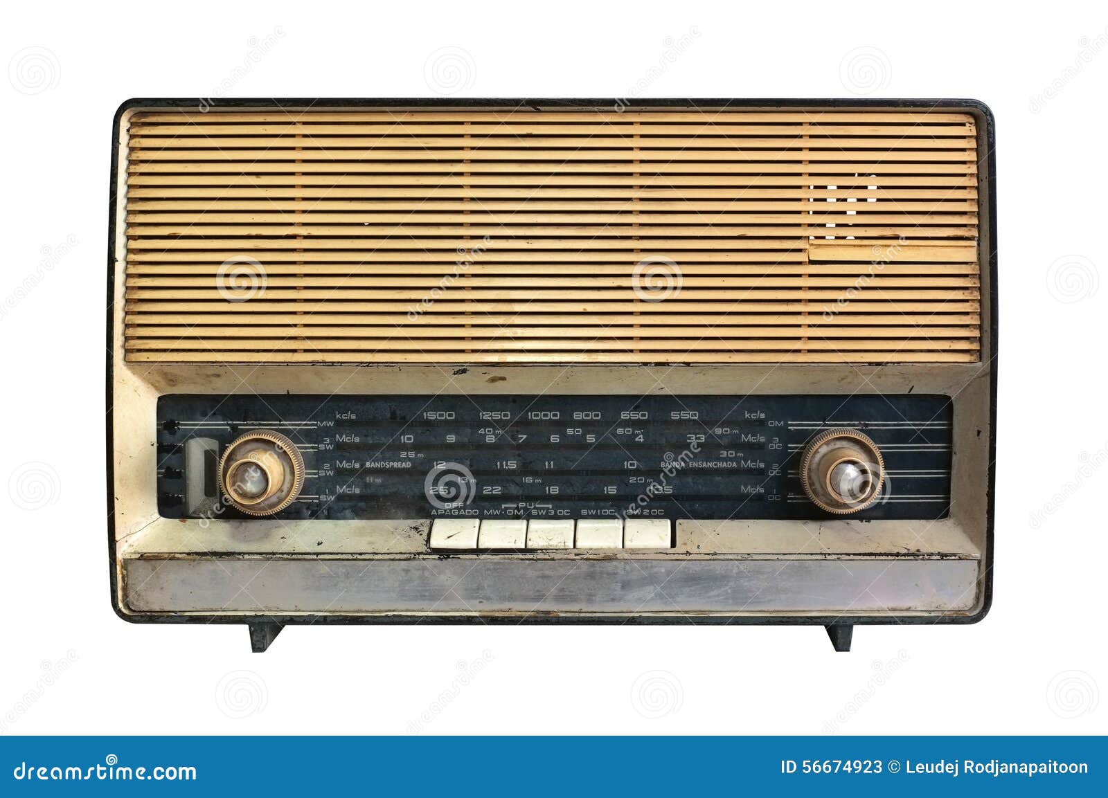 Retro Radio Receiver of the Last Century Stock Image - Image of buttons ...