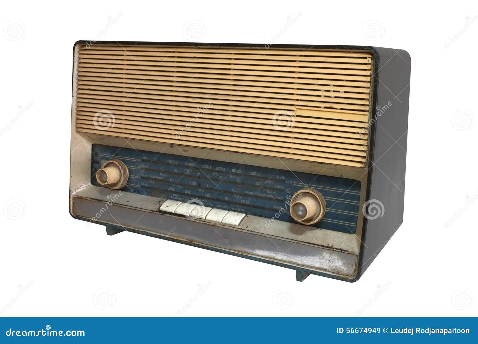 Retro Radio Receiver of the Last Century Stock Image - Image of media ...