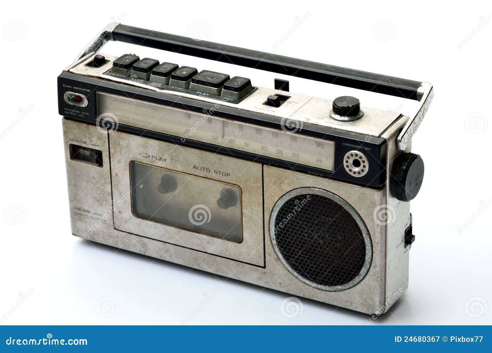 Retro Radio and Tape Player Stock Image - Image of electronics ...