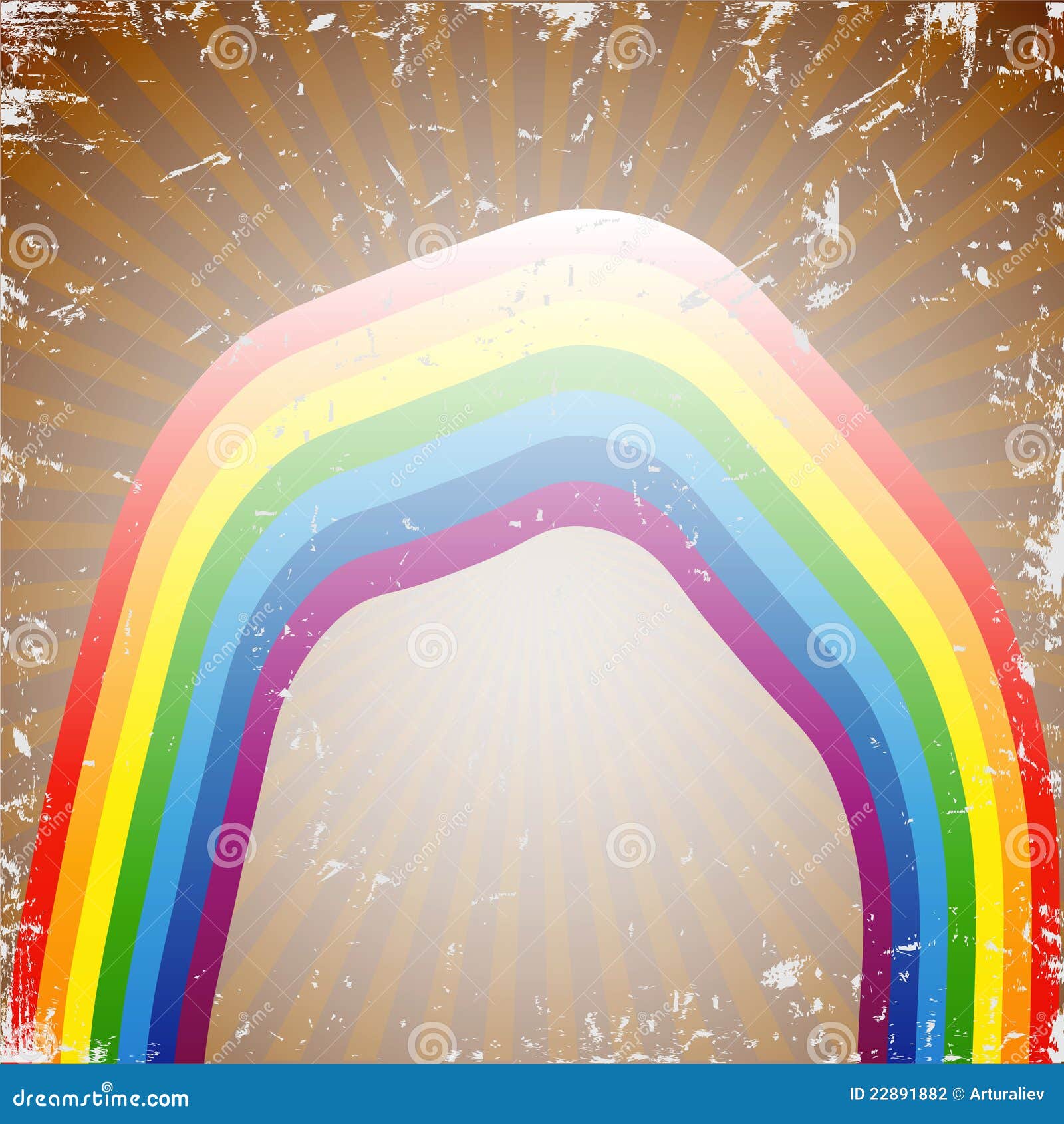 Retro rainbow stock vector. Illustration of spiral, bright - 22891882