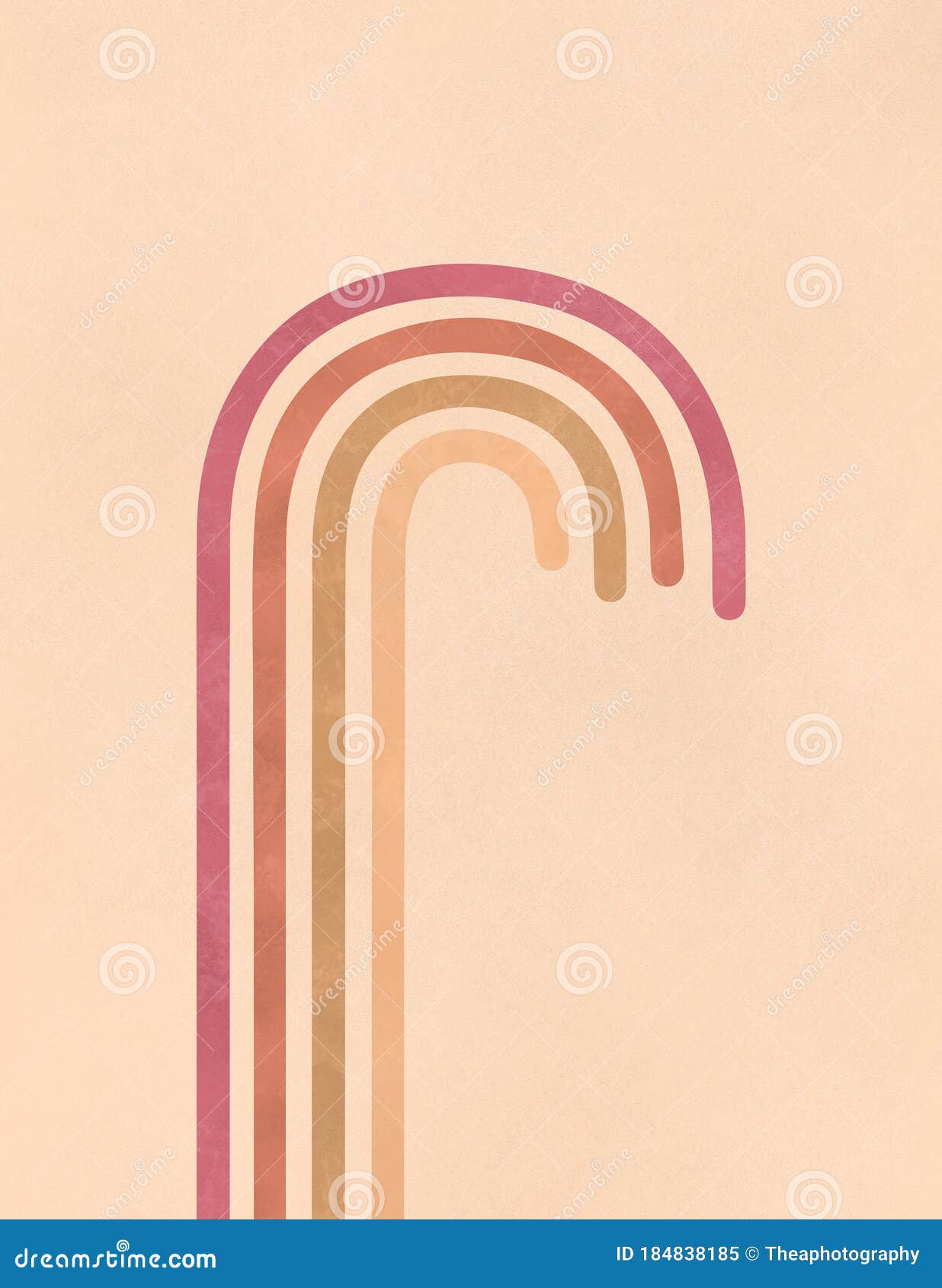 Retro Rainbow. Seventies Colorful Pattern Stock Illustration ...