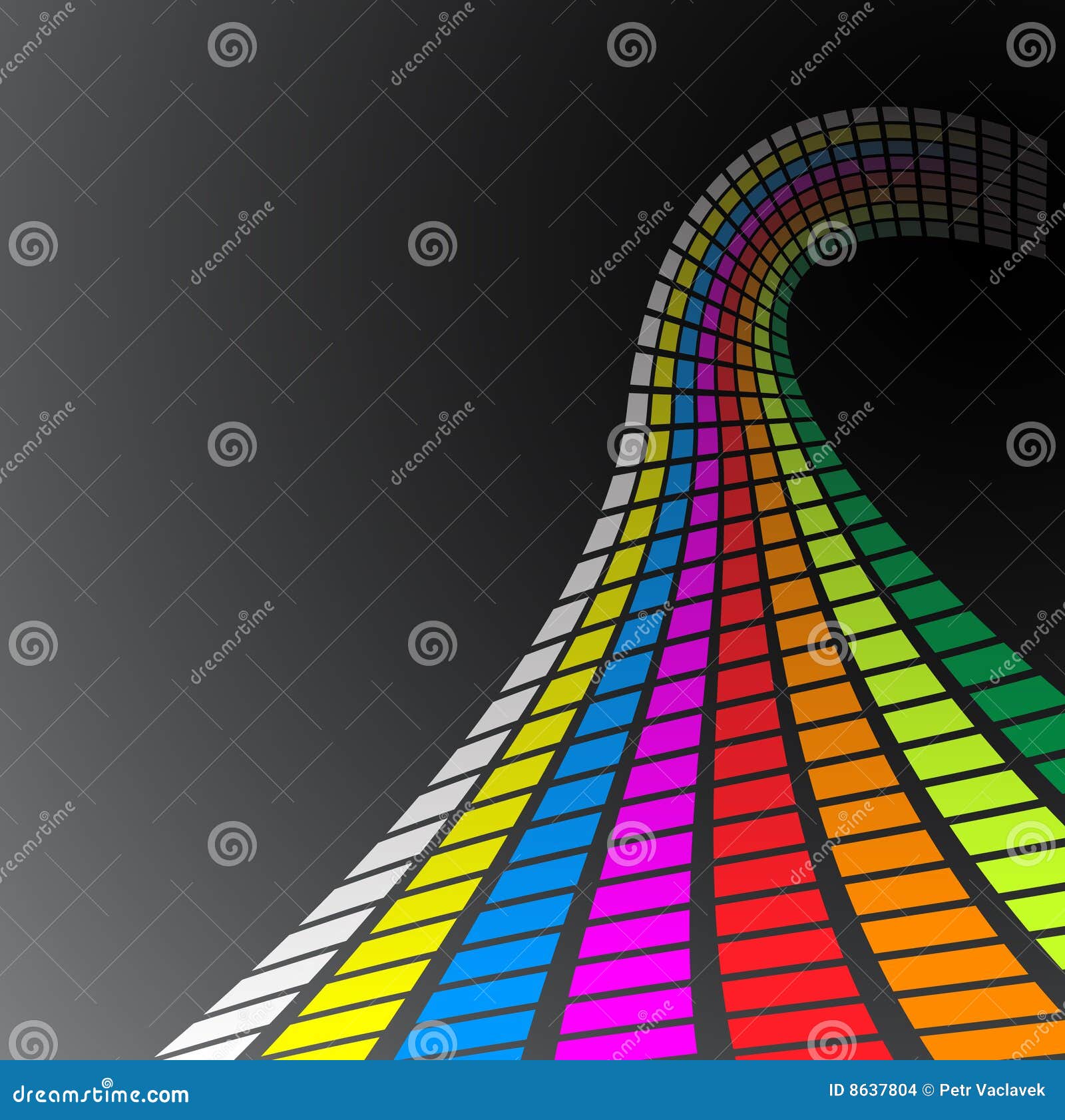 Retro rainbow waves stock vector. Illustration of graphic - 8637804