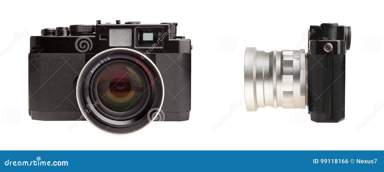 Retro rangefinder camera stock photo. Image of isolated - 99118166