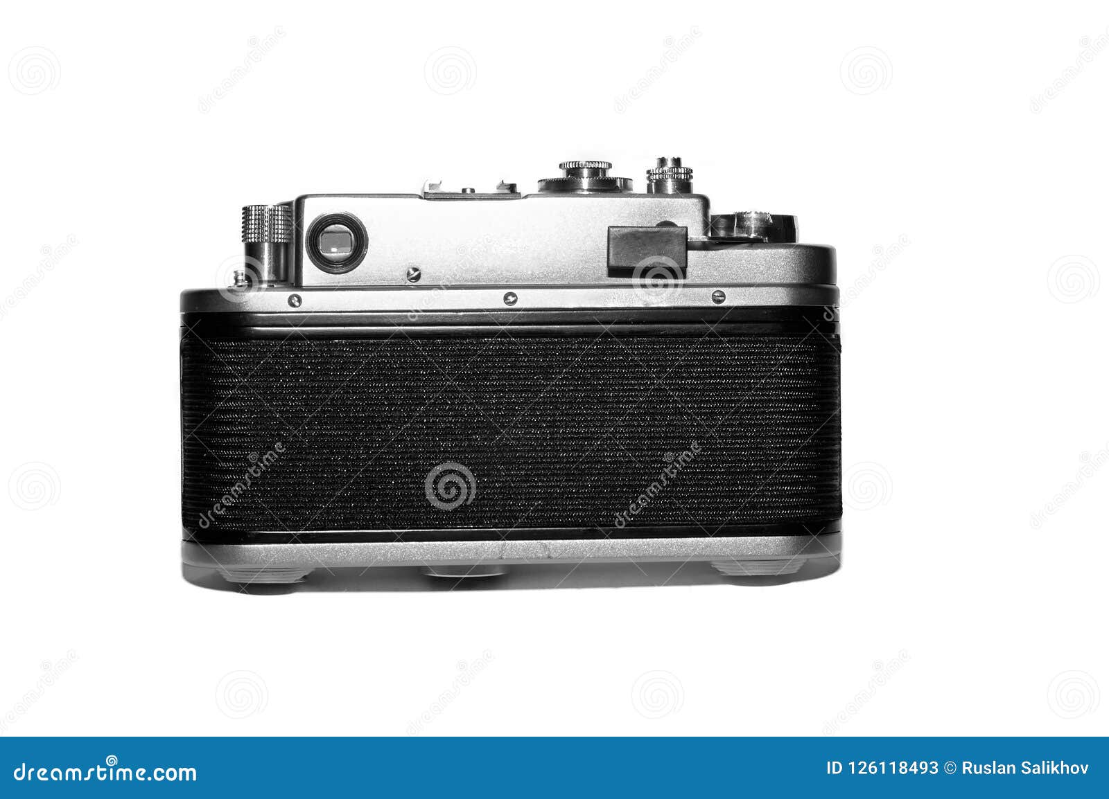 Retro Rangefinder Film Camera Back Side View Stock Image - Image of ...