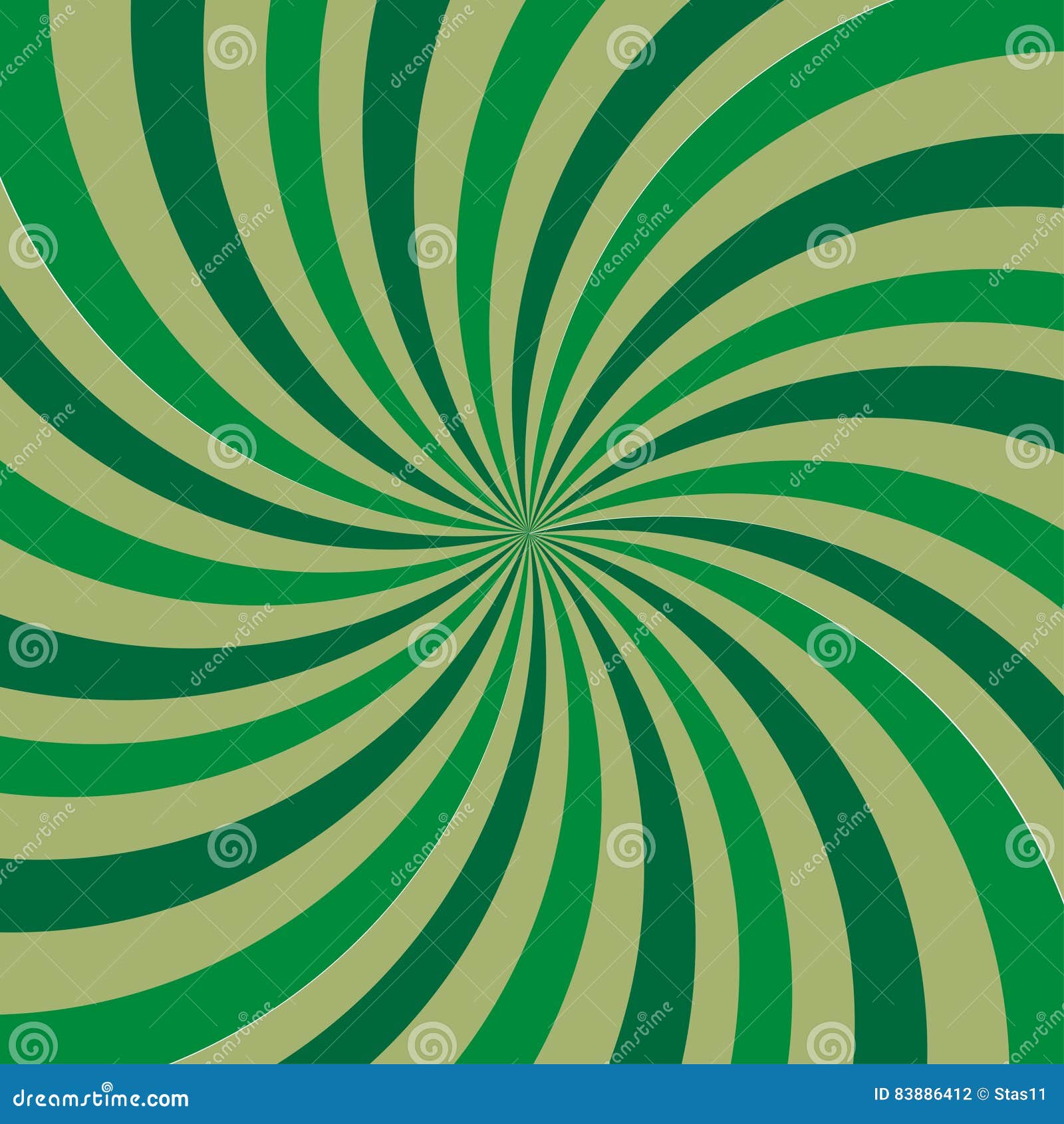 Retro Ray Background Green Color. Vector Illustration Stock ...