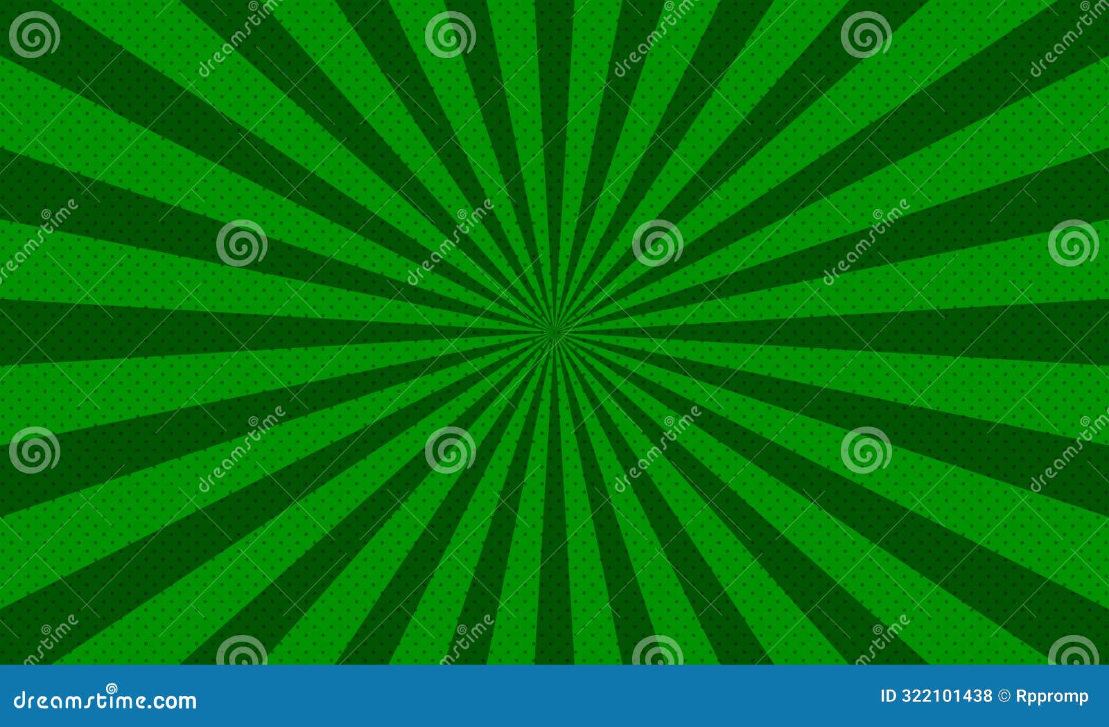 Retro Rays Comic Green Background Pop Art Style Stock Vector ...