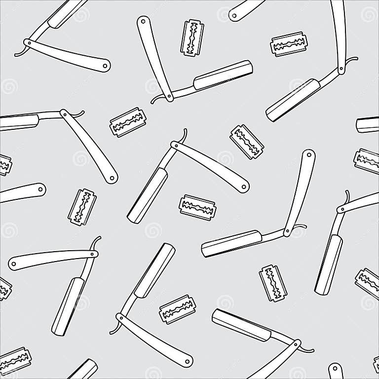 Retro razor blade pattern stock vector. Illustration of razor - 35182068