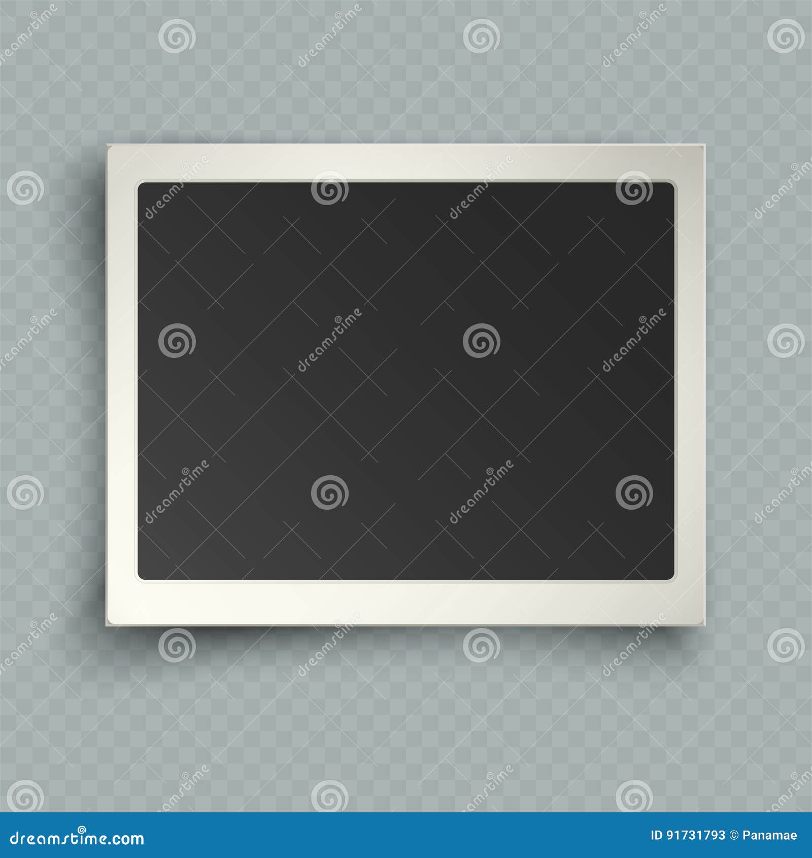 Retro Realistic Horizontal Blank Instant Photo Frame With Shadow ... Retro Realistic Horizontal Blank Instant Photo Frame With Shadow ...