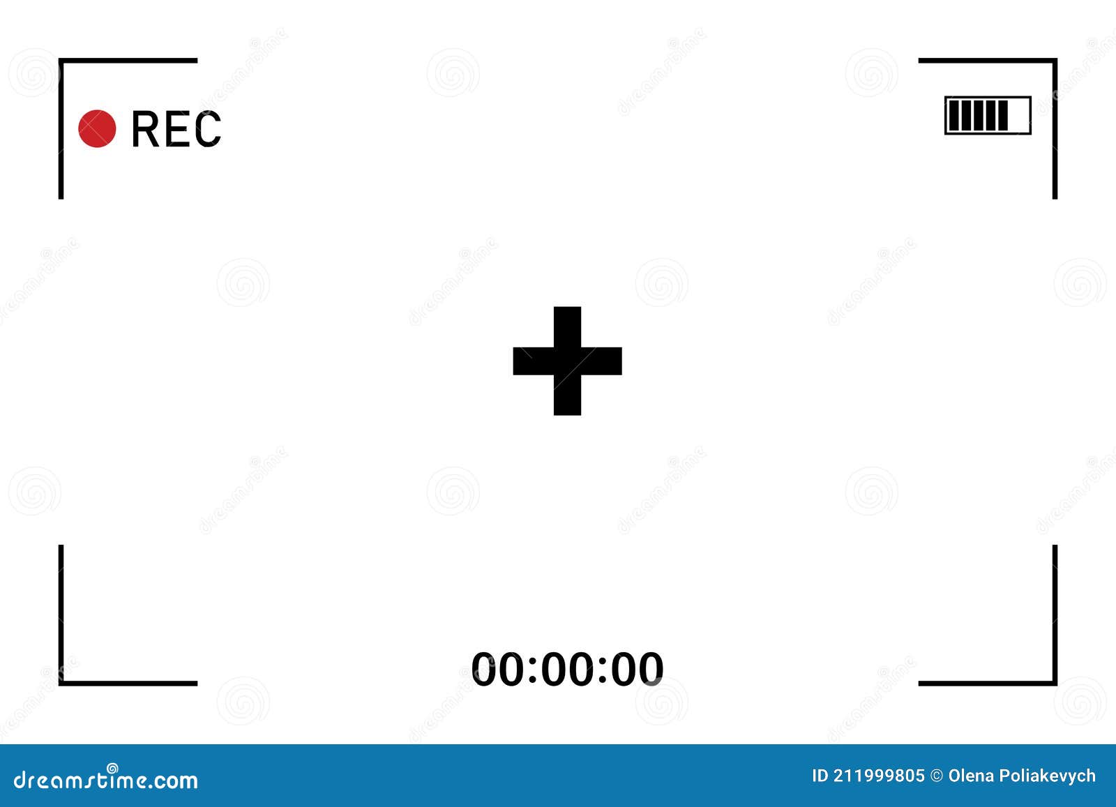 Retro Realistic Picture with Red Camera Shooting. Photo Frame. Stock ...