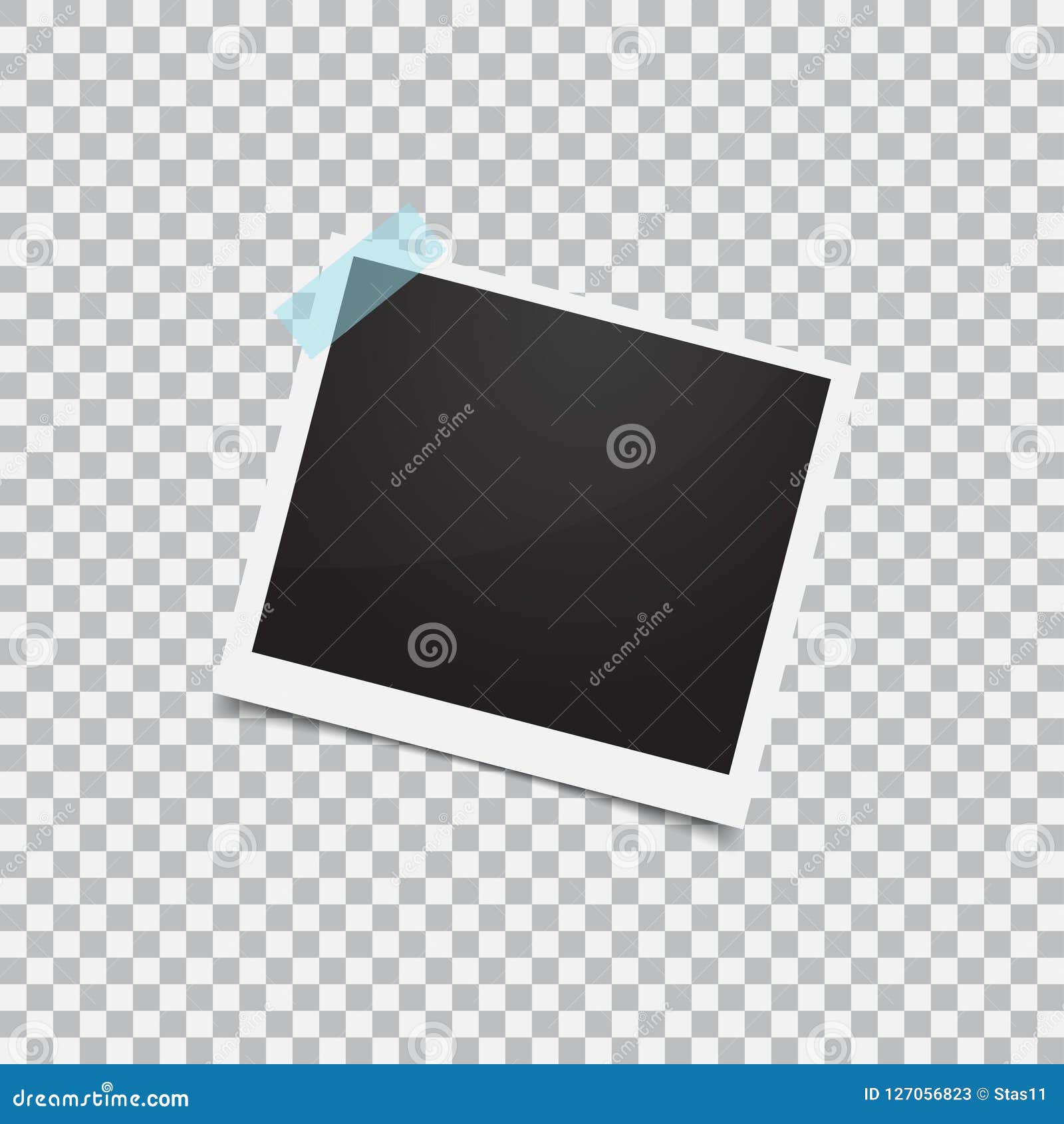 Retro Realistic Vertical Blank Instant Photo Card Isolated on ... Retro Realistic Vertical Blank Instant Photo Card Isolated on ...