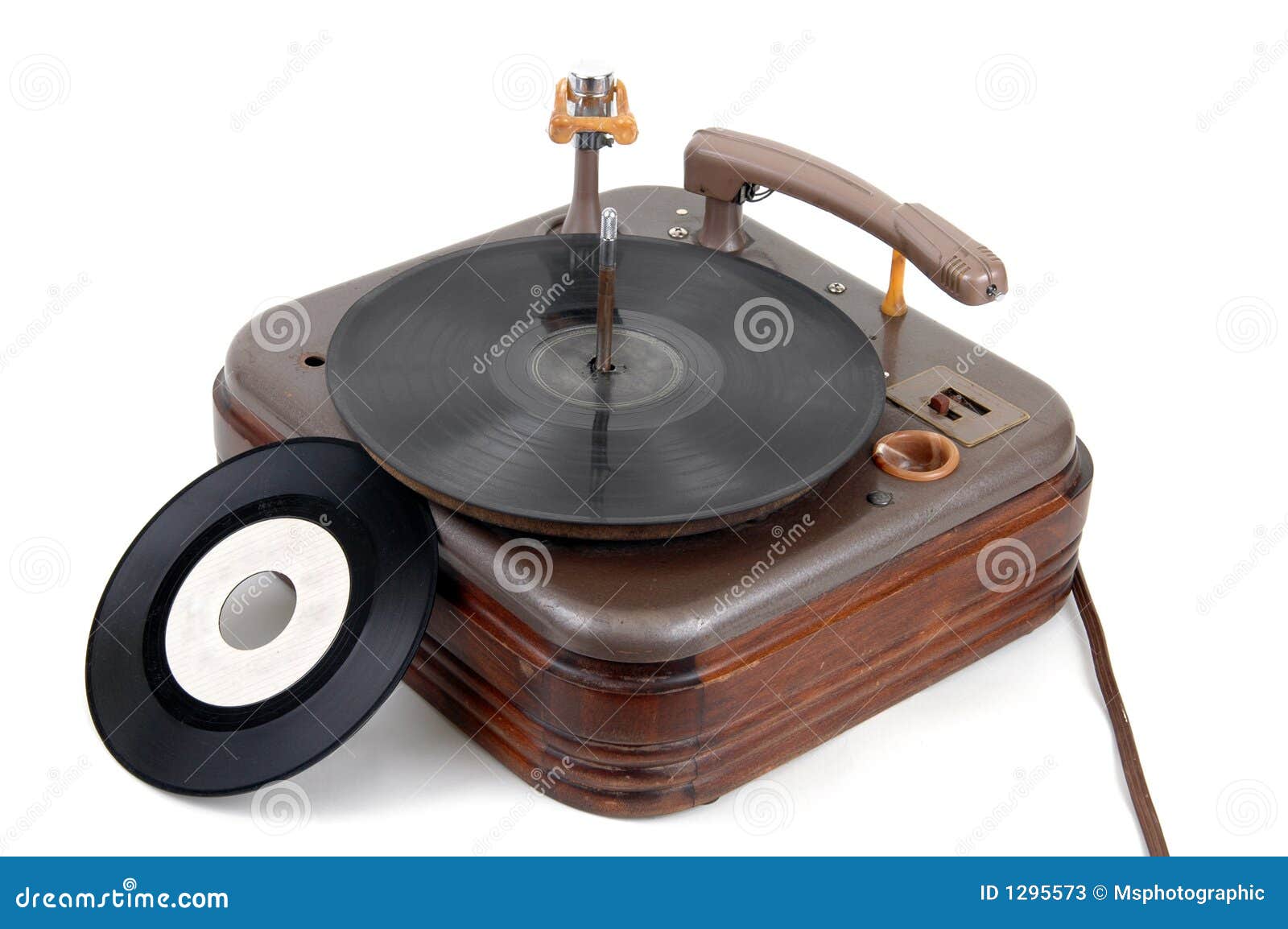 Retro Record Player stock image. Image of music, fifties - 1295573