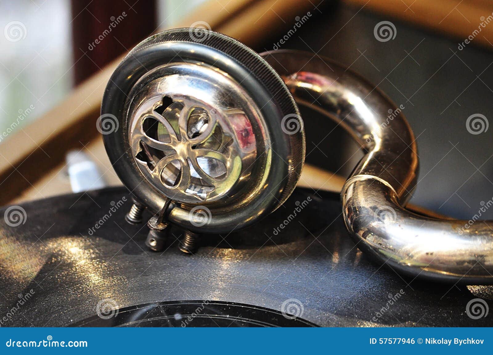 Retro record player stock photo. Image of play, dance - 57577946