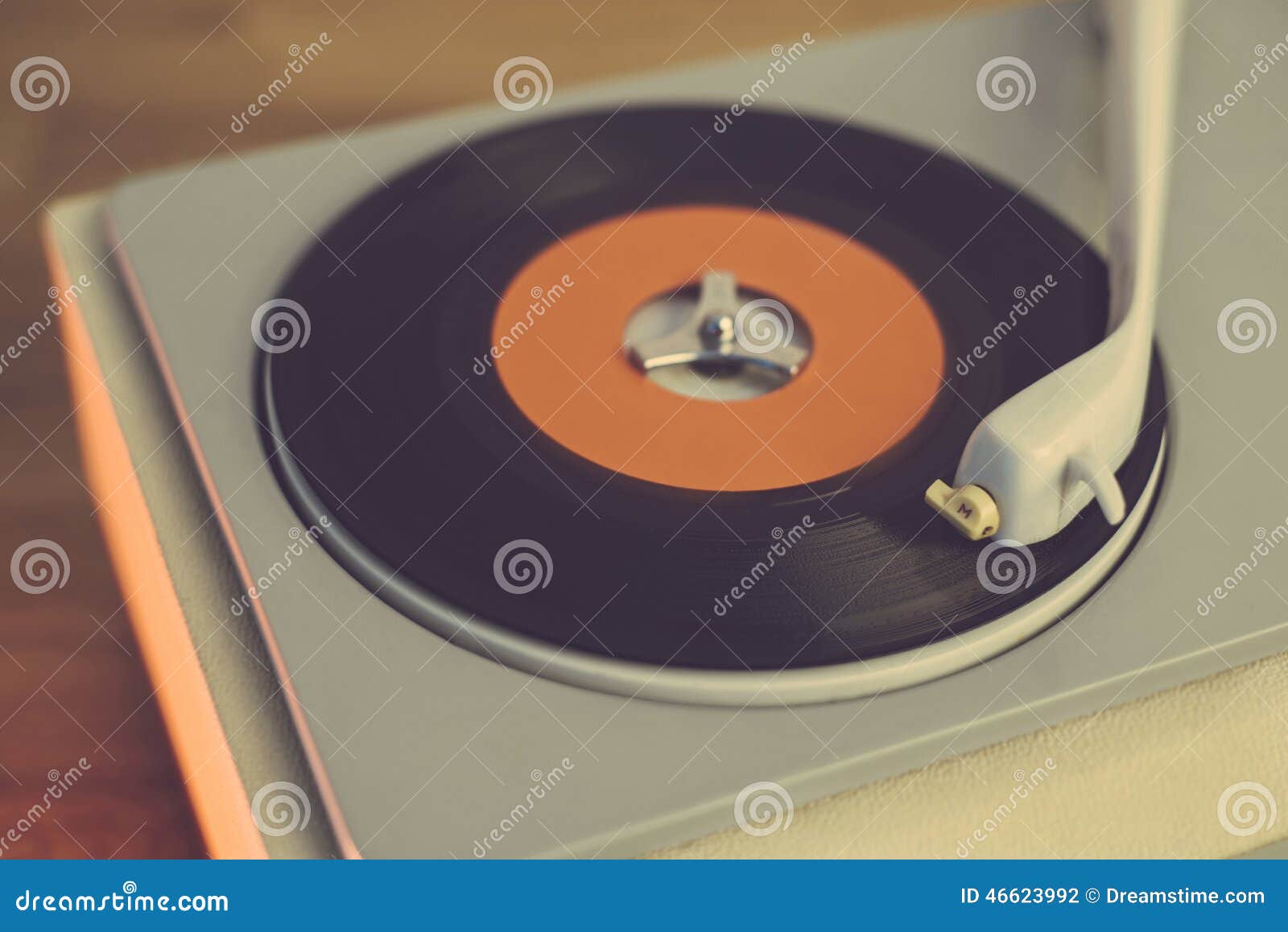 Retro record player stock photo. Image of analog, record - 46623992