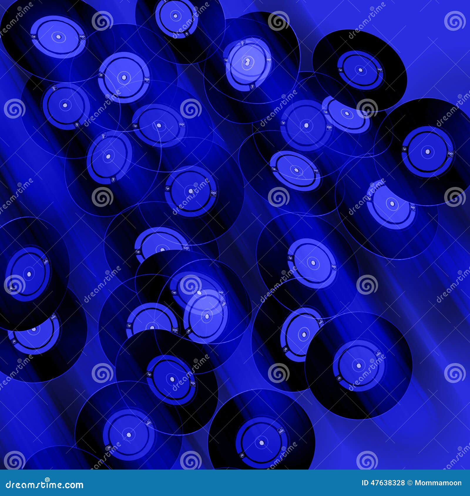 Retro 45 Records As Background Stock Illustration - Illustration of ...