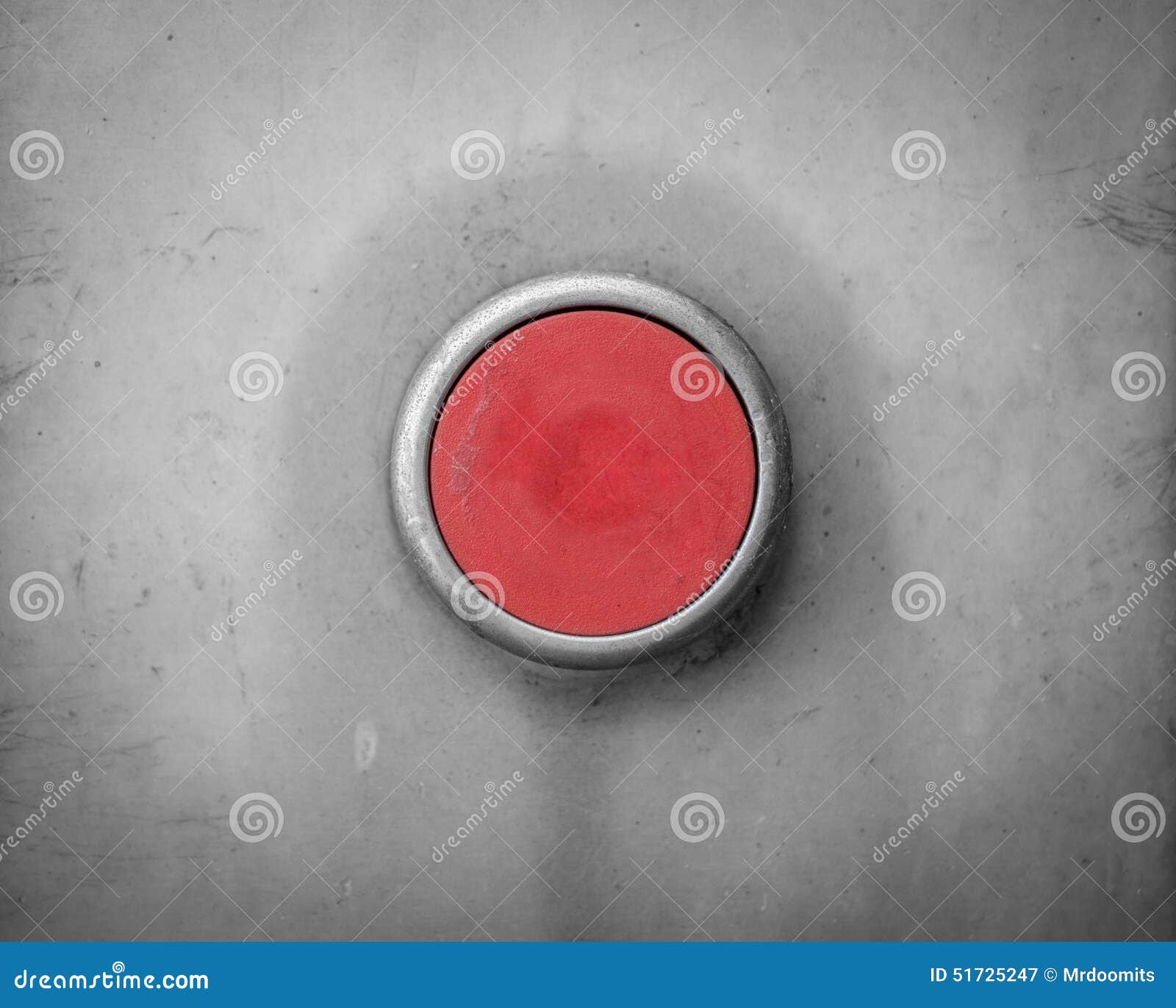 Retro Red Blank Industrial Button Stock Image - Image of afraid, fear ...