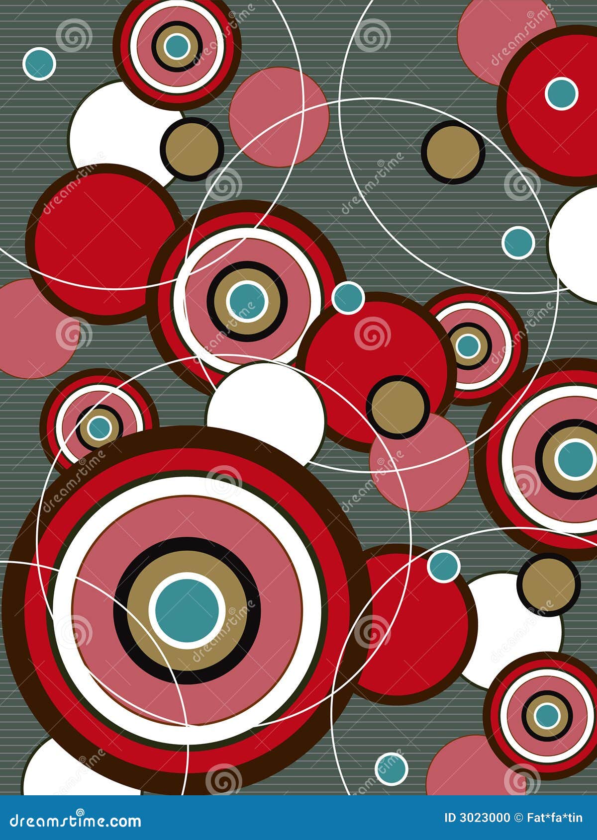 Retro Red and Brown Pop Circle Stock Vector - Illustration of colors ...