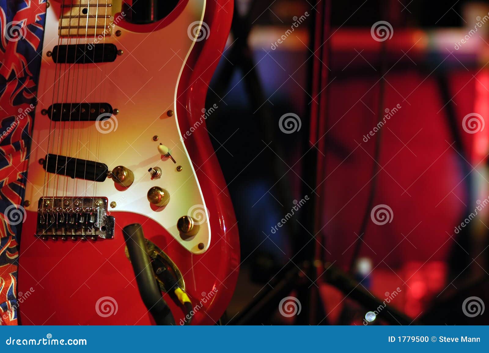 Retro Red Guitar stock photo. Image of frets, retro, guitars - 1779500