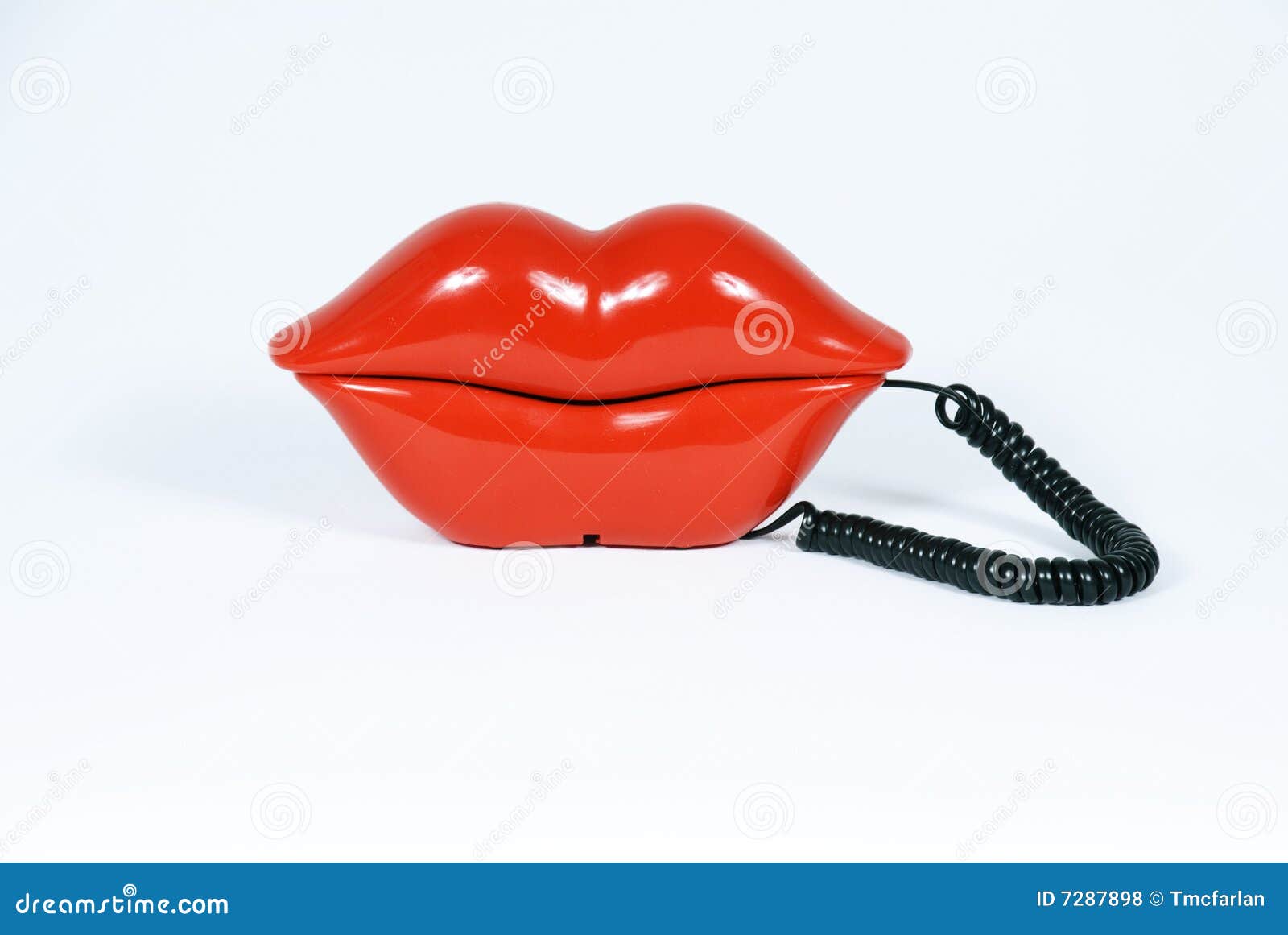 Retro Red Lip Phone Front stock photo. Image of receiver - 7287898