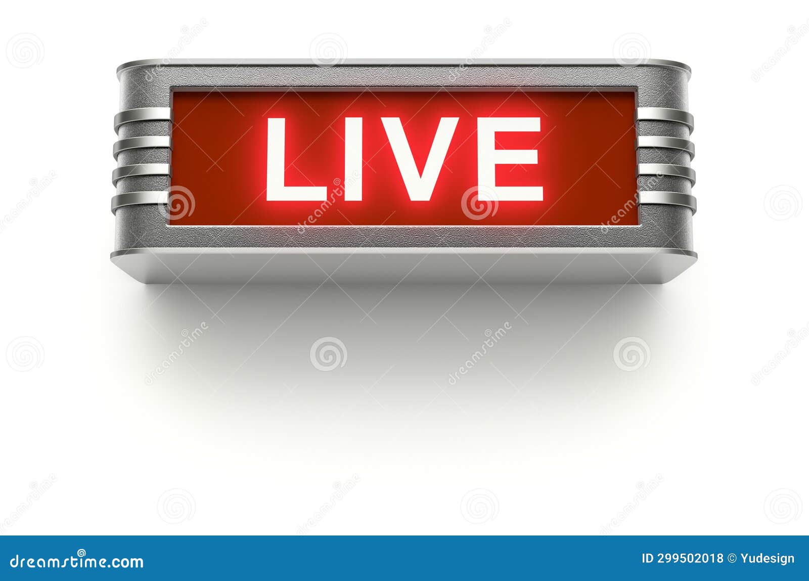 Retro red LIVE sign stock illustration. Illustration of broadcast ...
