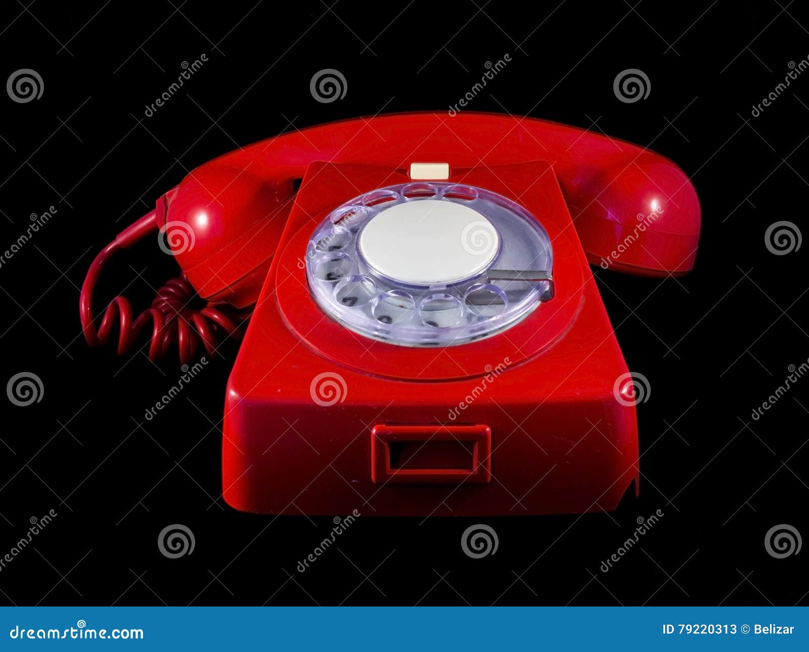 Retro Red Phone stock image. Image of dialing, call, hand - 79220313