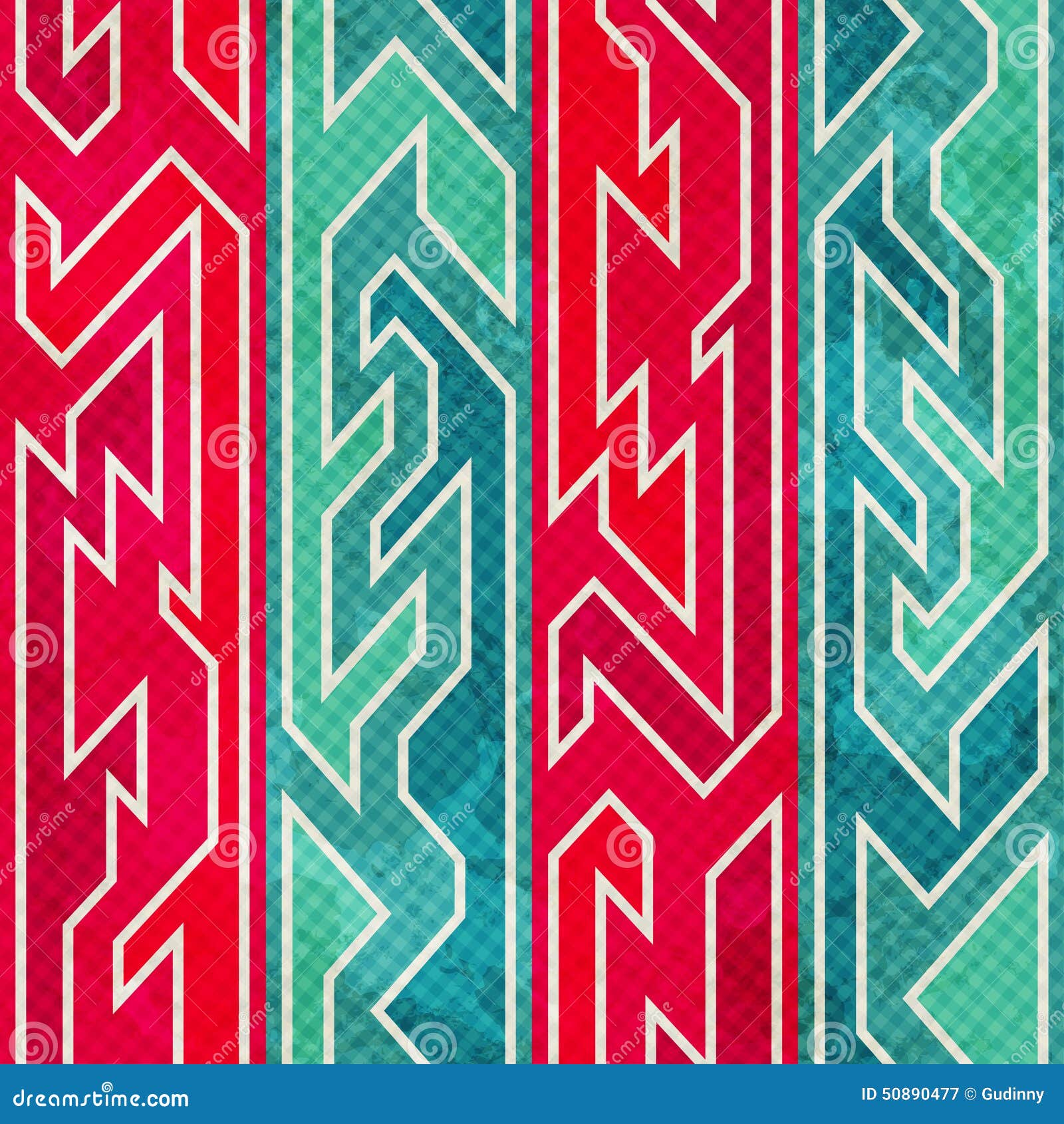 Retro red seamless pattern stock vector. Illustration of element - 50890477