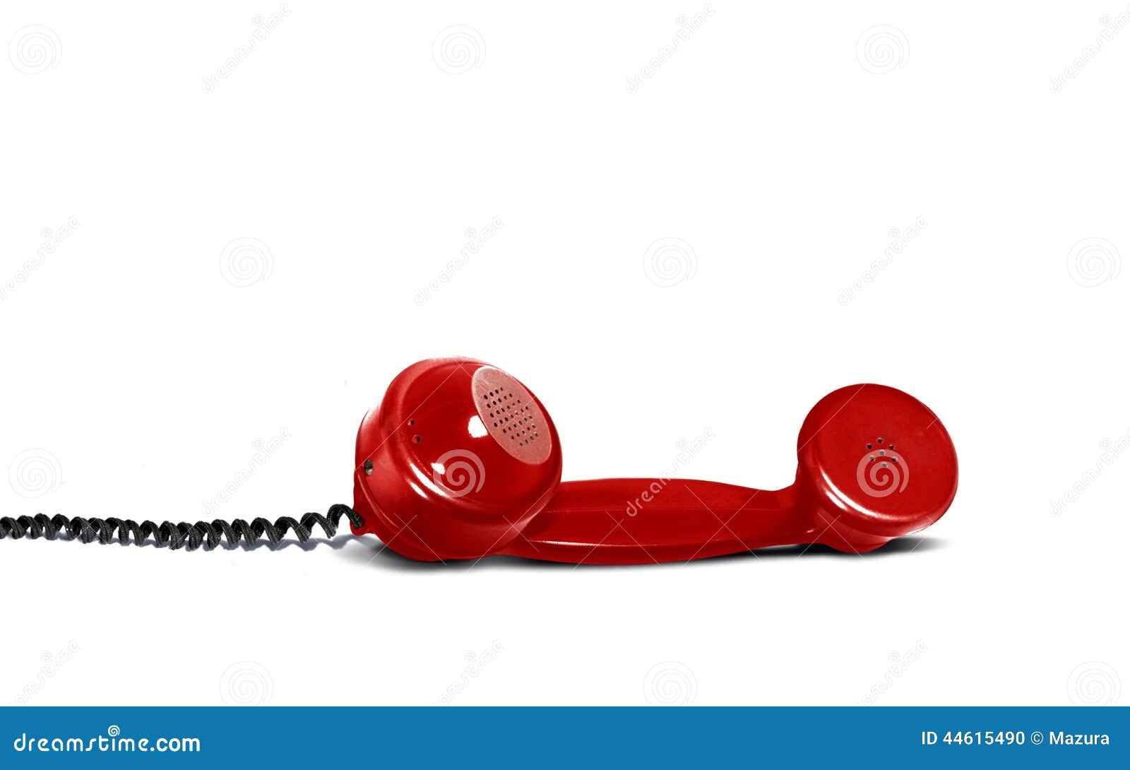 Retro Red Telephone Receiver Stock Photo - Image of dial, technology ...