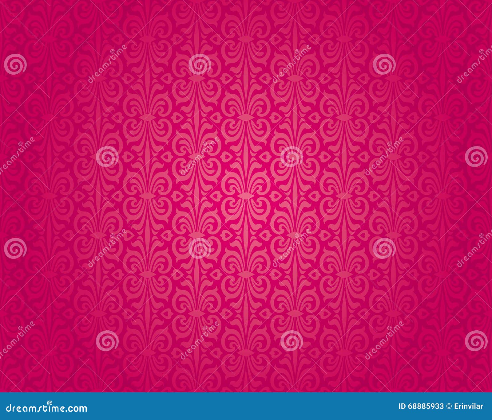 Retro Red Vintage Wallpaper Pattern Vector Seamless Background Stock ...