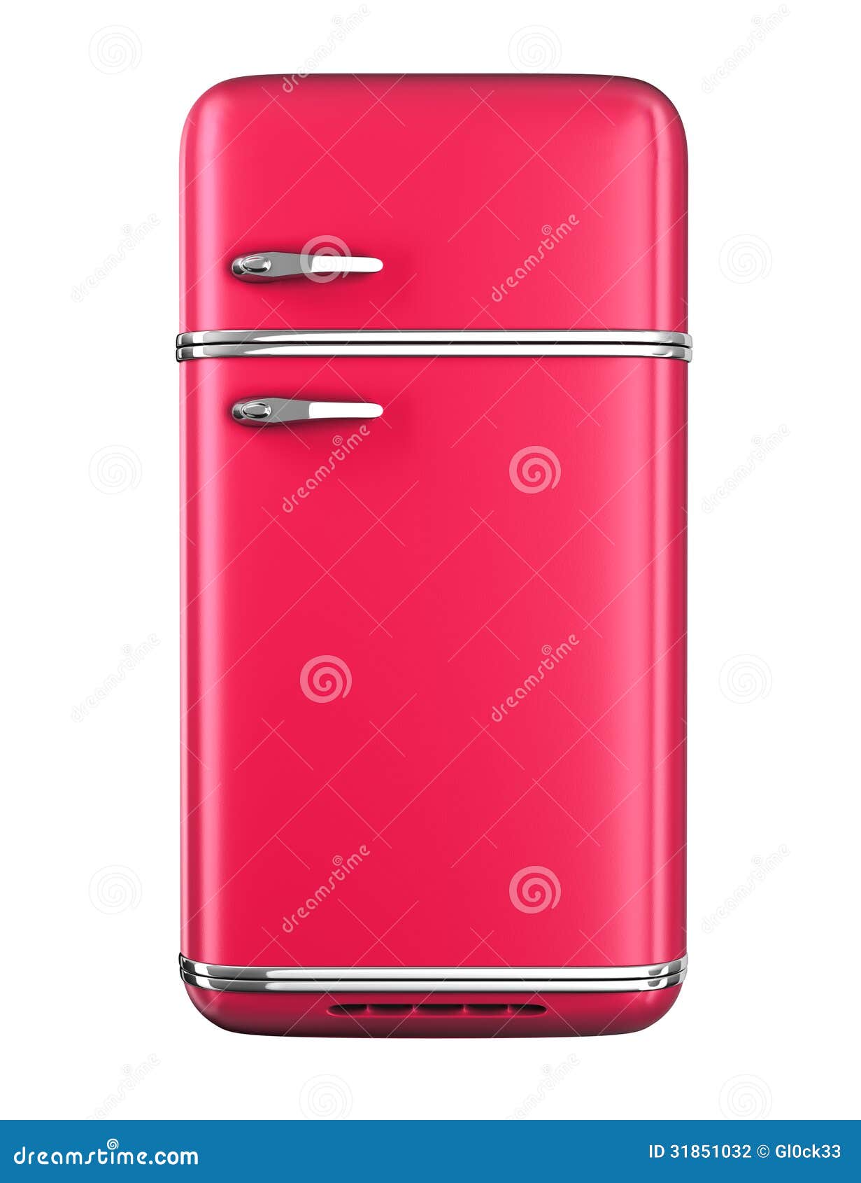 Retro Refrigerator With Opened Door, Cartoon Style, Vector Illustration ...