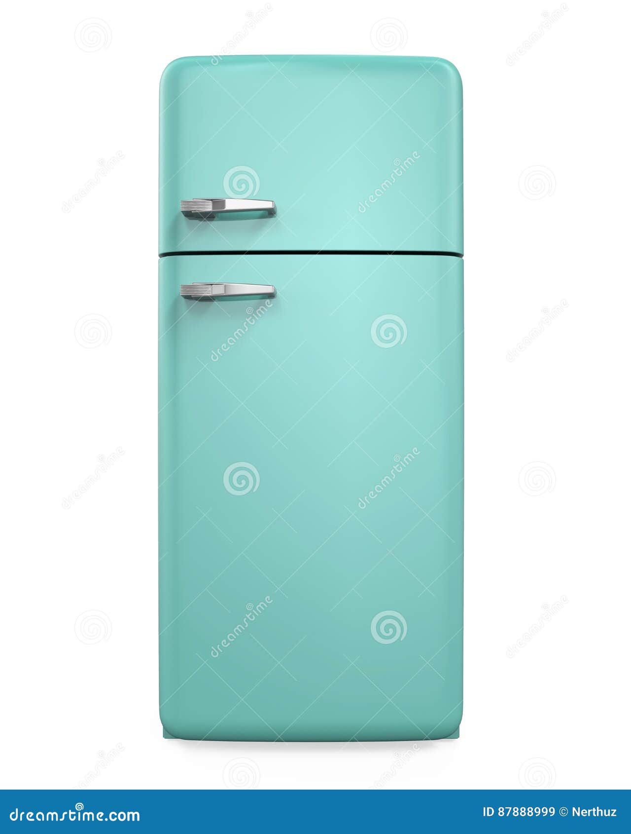 Retro Refrigerator With Opened Door, Cartoon Style, Vector Illustration ...