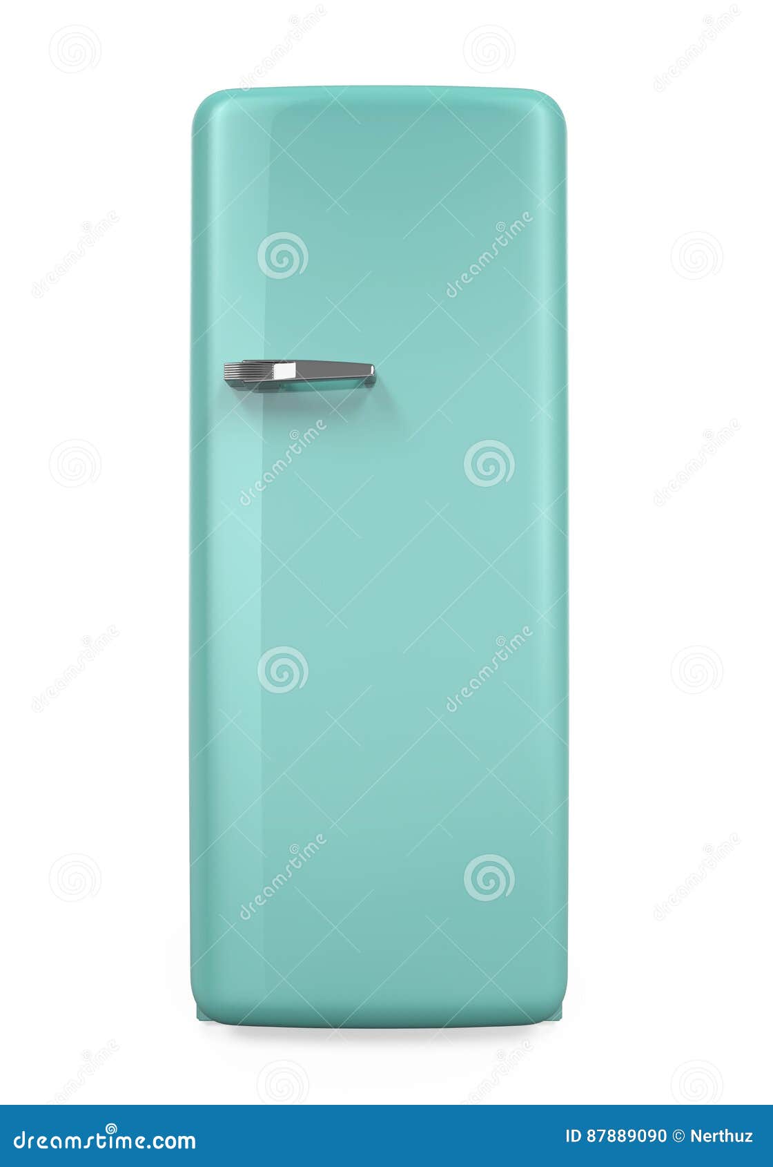 Retro Refrigerator With Opened Door, Cartoon Style, Vector Illustration ...