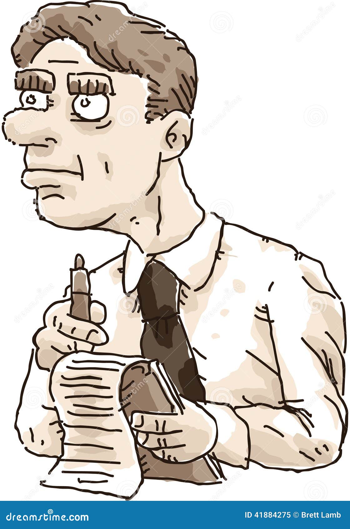 Retro Reporter stock illustration. Illustration of reporter - 41884275