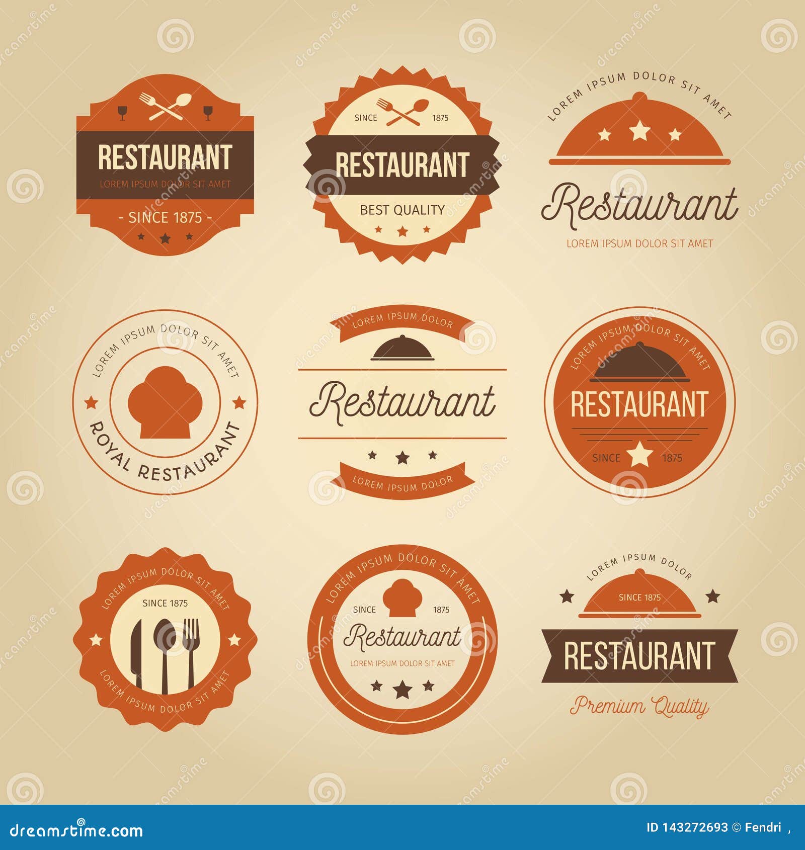 RETRO RESTAURANT LOGO stock vector. Illustration of emblem - 143272693