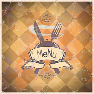 Retro Restaurant Menu Card Design. Stock Vector - Illustration of paper ...