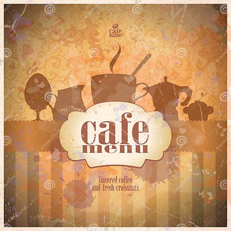 Retro Restaurant Menu Card Design. Stock Vector - Illustration of ...