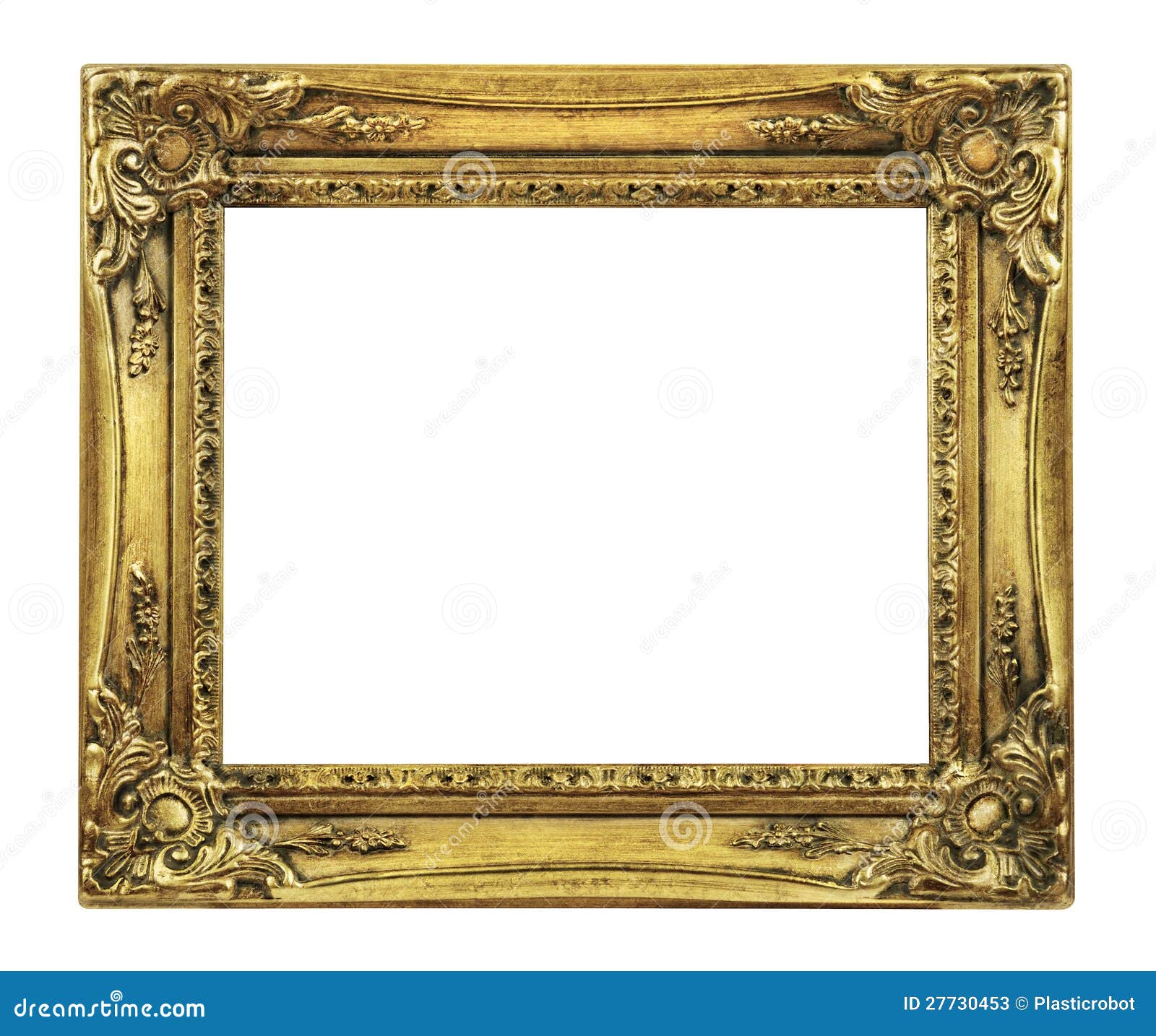 Retro Revival Old Gold Frame Stock Image - Image of revival, horizontal ...