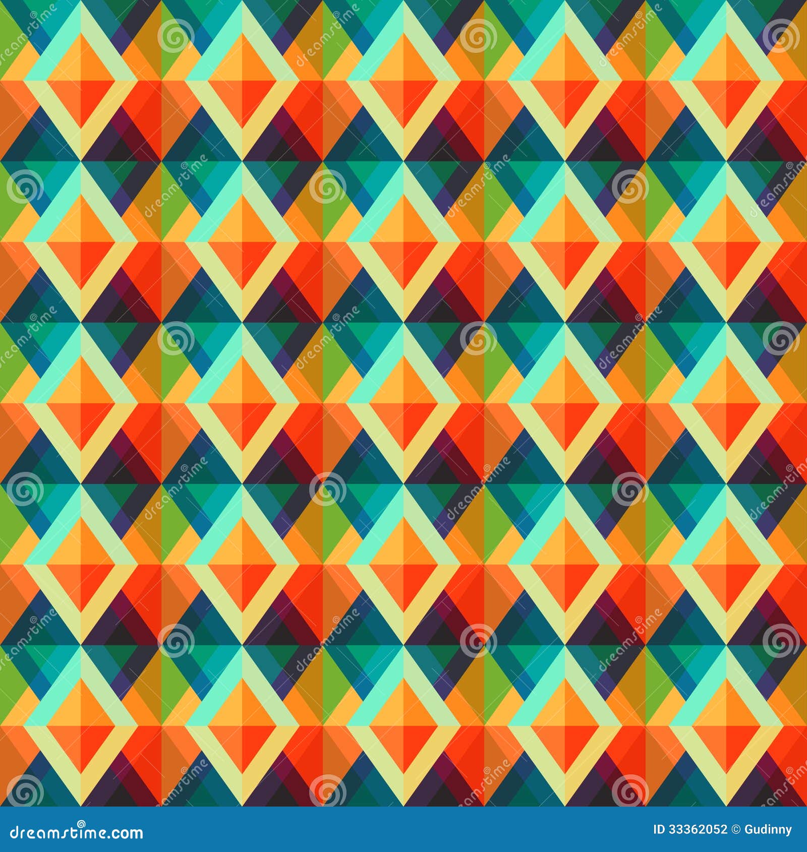 Retro Rhombus Seamless Pattern Stock Vector - Illustration of mexico ...